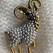 Goat Brooch Pearl Goat Brooch Goat Pendant Goat Gift Goat - Etsy