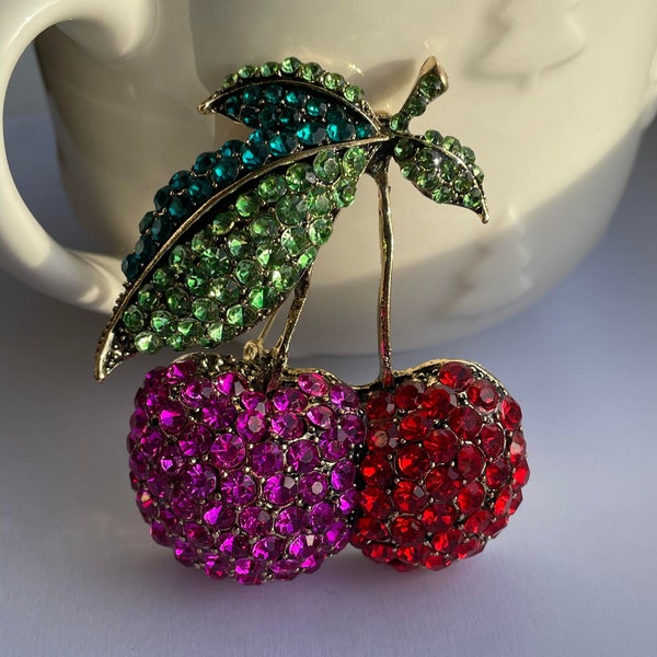 Cherry Brooch - Etsy