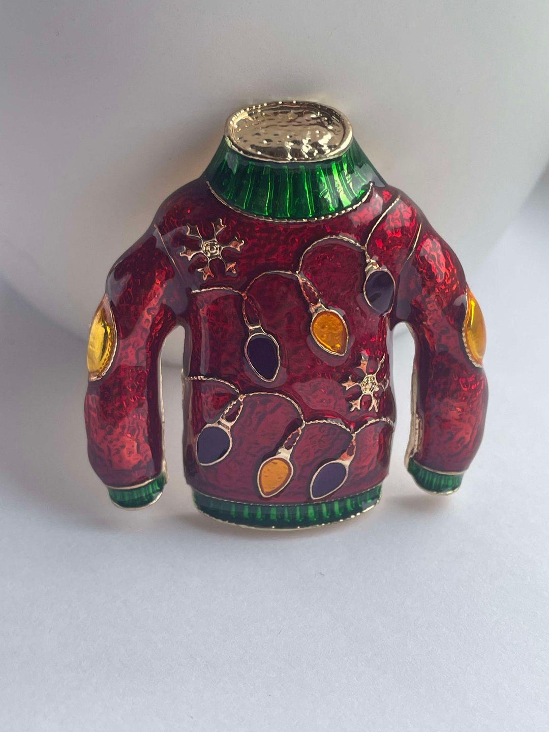 Christmas Jumper Brooch, Vintage Style Brooch, Christmas Brooch ...