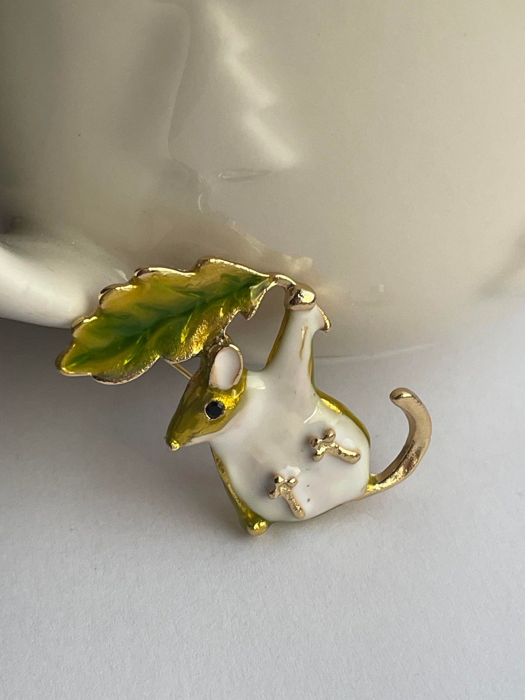 Enamel Mouse Brooch, Mouse Brooch, Mouse Lapel Pin, Mouse Jewellery, Mouse Gift - Etsy UK