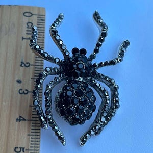 Rhinestone Spider Brooch, Spider Jewellery, Spider Gift, Brooches for ...