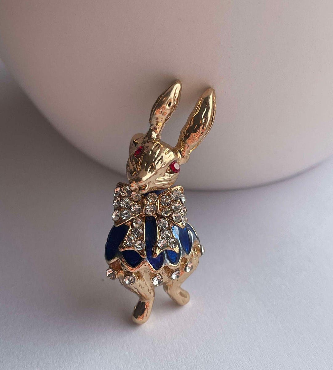 Rhinestone Vintage Style Rabbit Brooch, Rabbit Brooch, Easter Rabbit ...