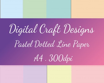 Set of 8 Colored Lined Digital Notebook Paper School Digital - Etsy