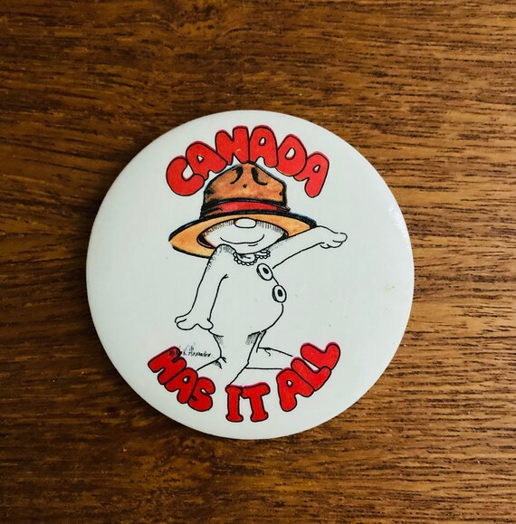 Funny Pin Back Buttons Pins Vintage Gem
