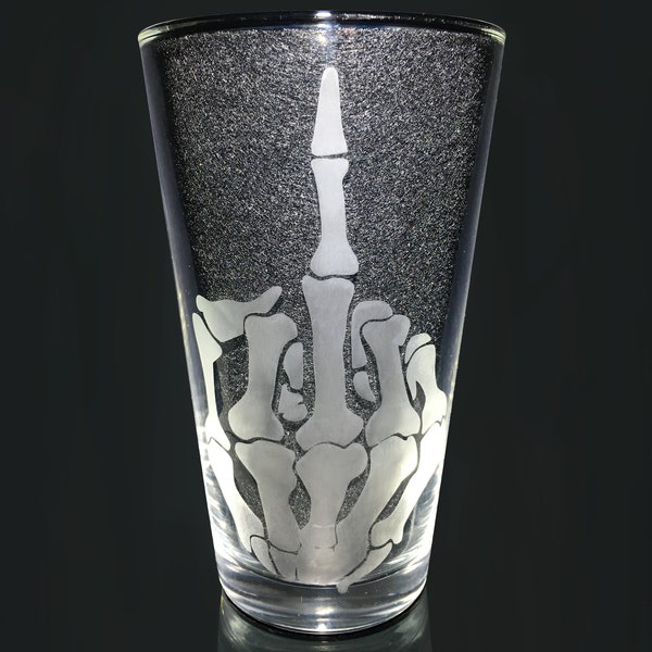 Middle Finger Glass - Etsy