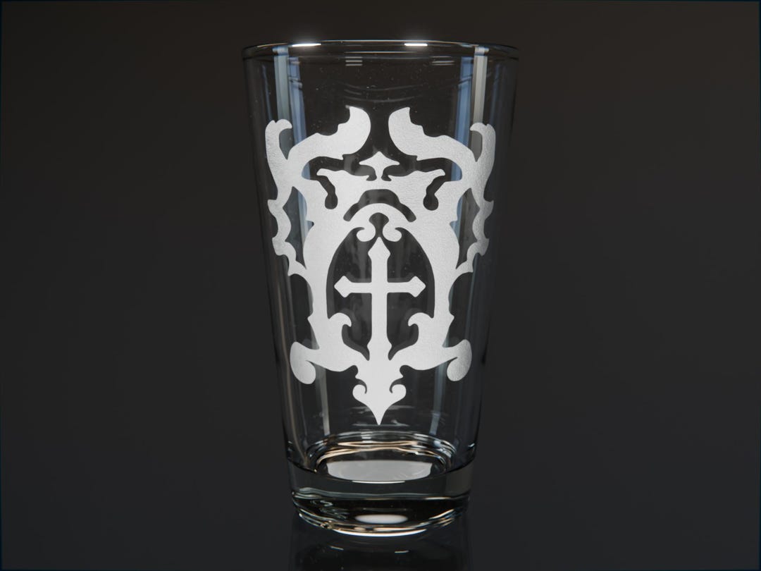 Castlevania Belmont Symbol, Customizable Etched Pint Glass, Gamer Gift ...