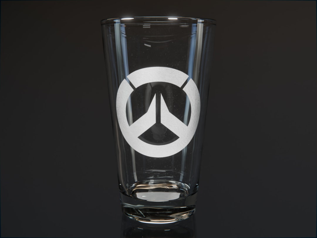 Overwatch 2 Symbol, Gamer Customizable Etched Pint Glass, Best Gift for ...