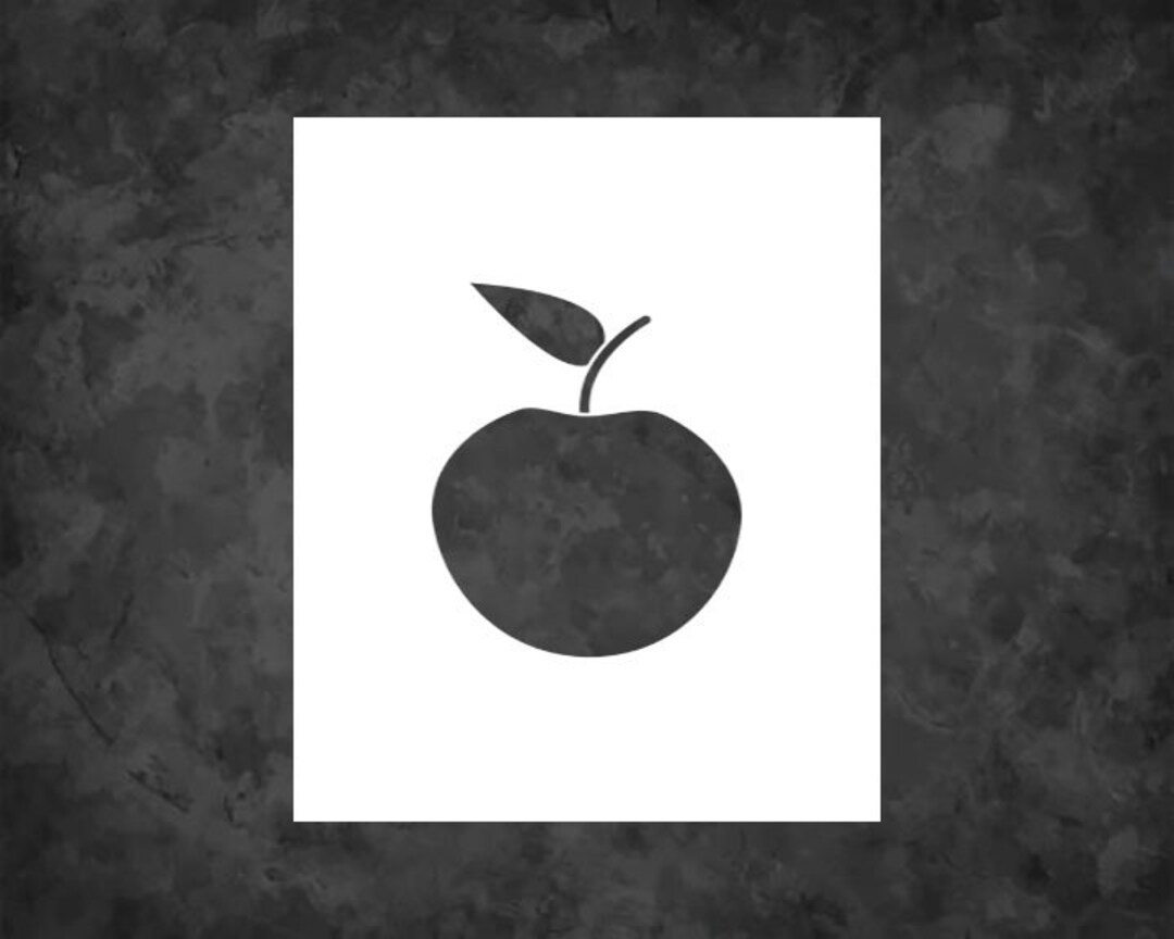 Apple Stencil Reusable Mylar Stencil Art Template | FAST SHIPPING - Etsy