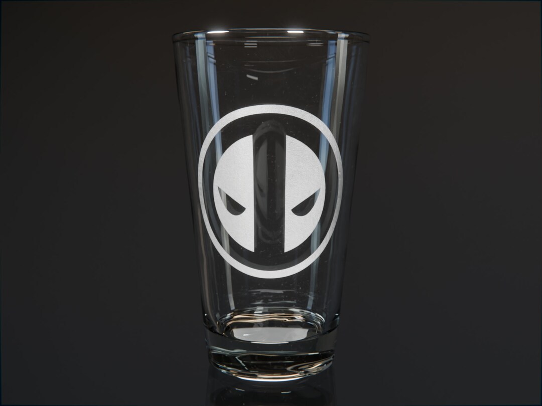 Deadpool and Wolverine Customizable Etched Pint Glass, Marvel Cinematic ...