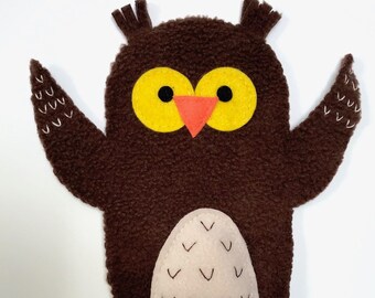 Owl hand puppet | Etsy