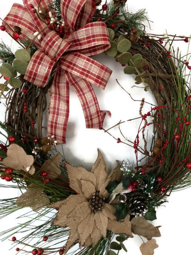 Rustic Christmas Wreath | Etsy