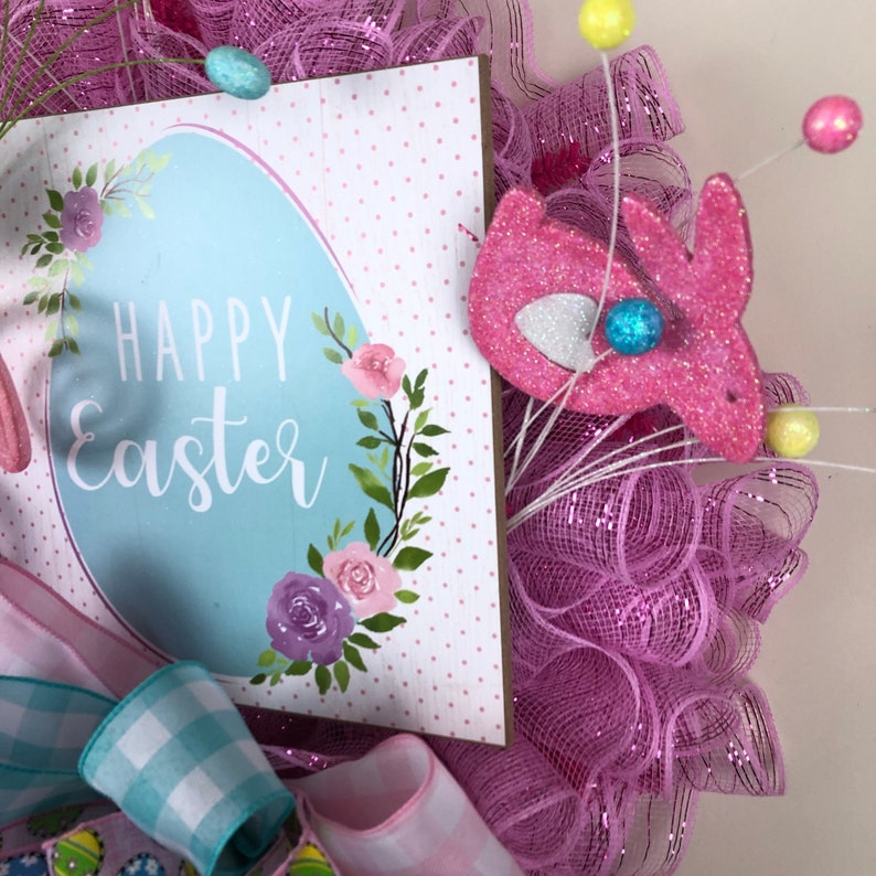 Happy Easter Wreath - Etsy
