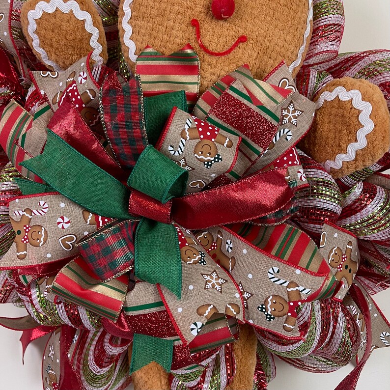 Gingerbread Man Christmas Holiday Wreath - Etsy