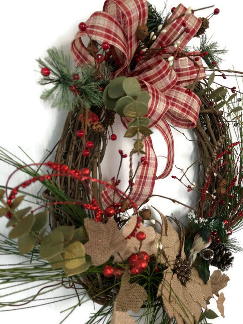 Rustic Christmas Wreath | Etsy