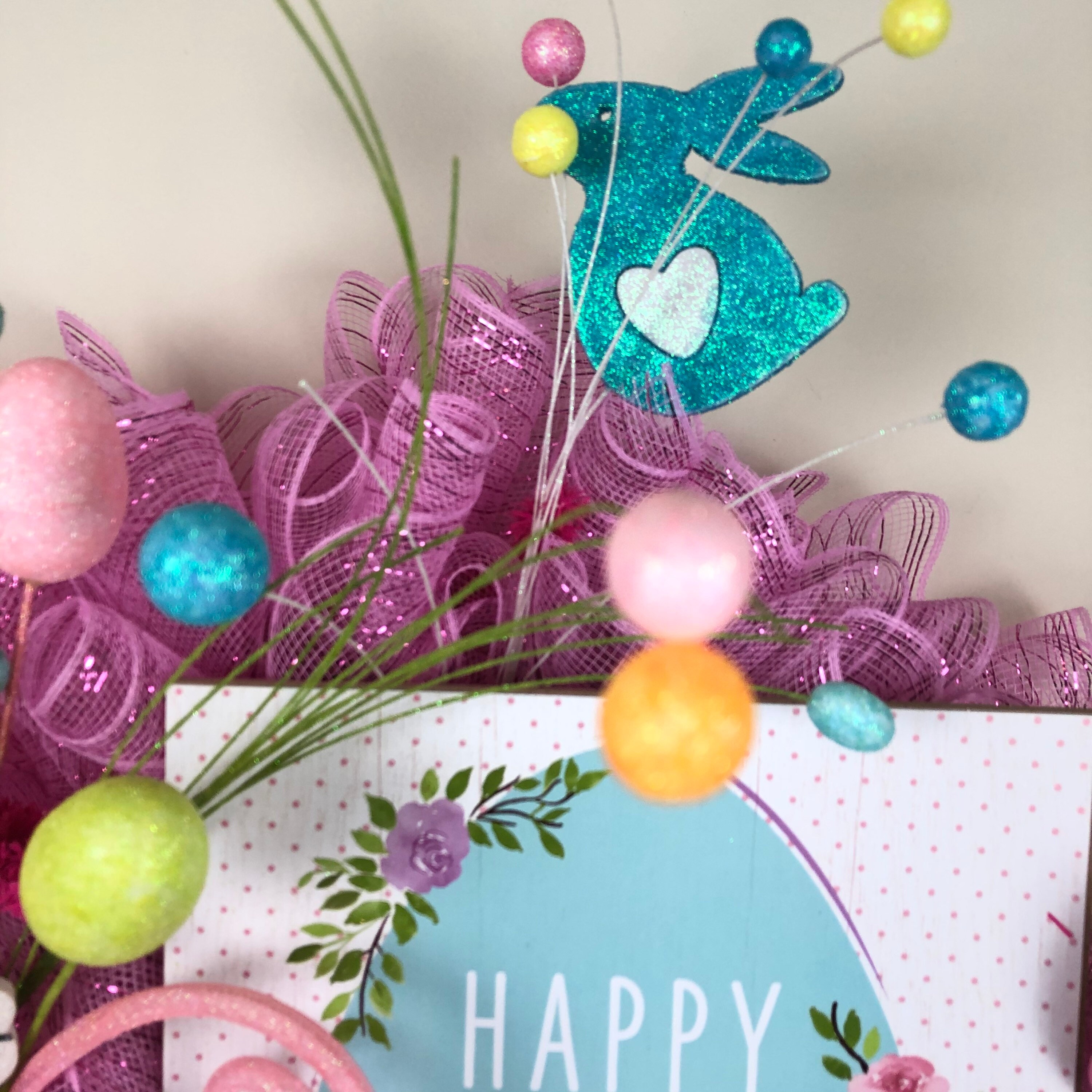 Happy Easter Wreath | Etsy