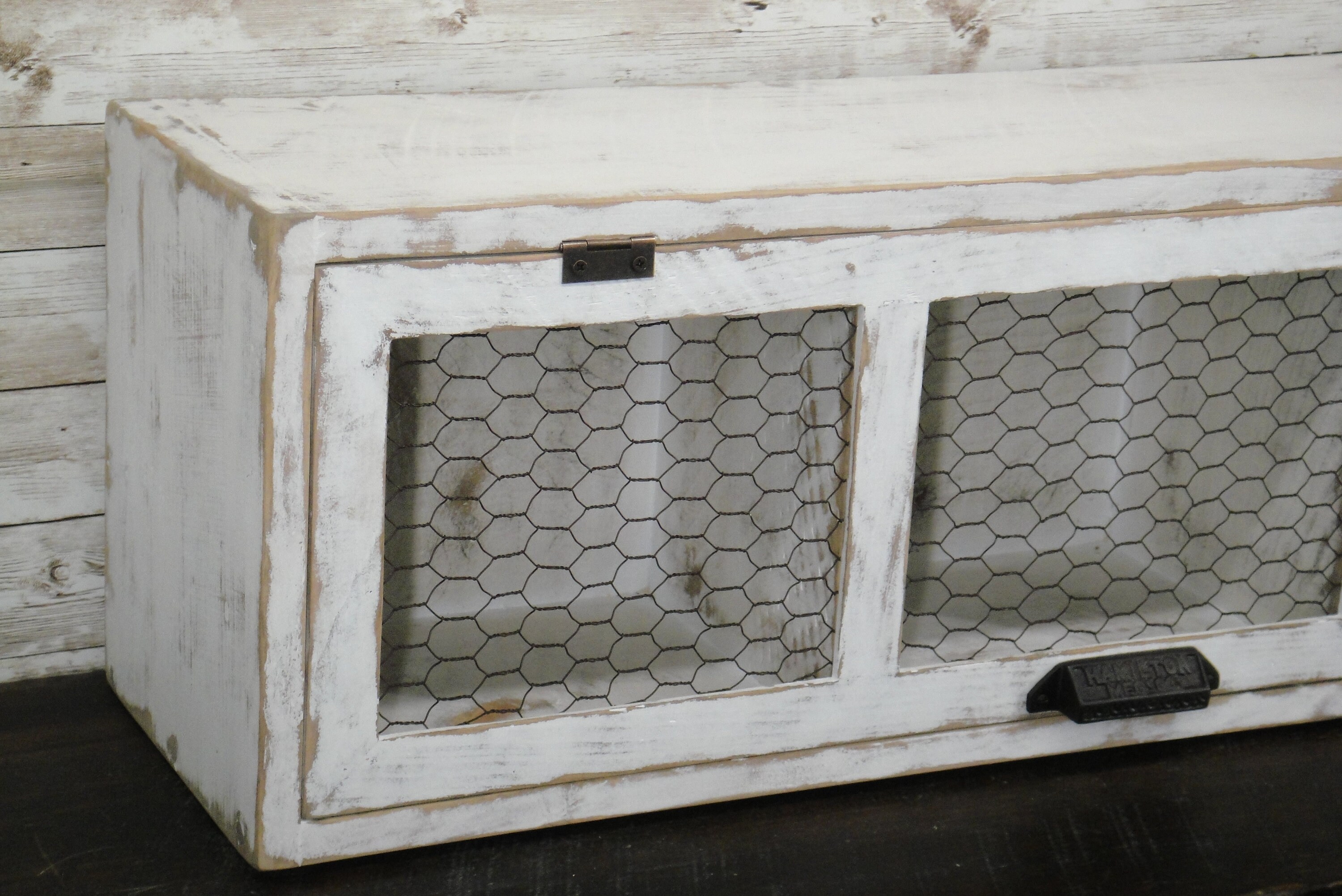 Large Rustic Farmhouse Chicken Wire Cubbie - Etsy
