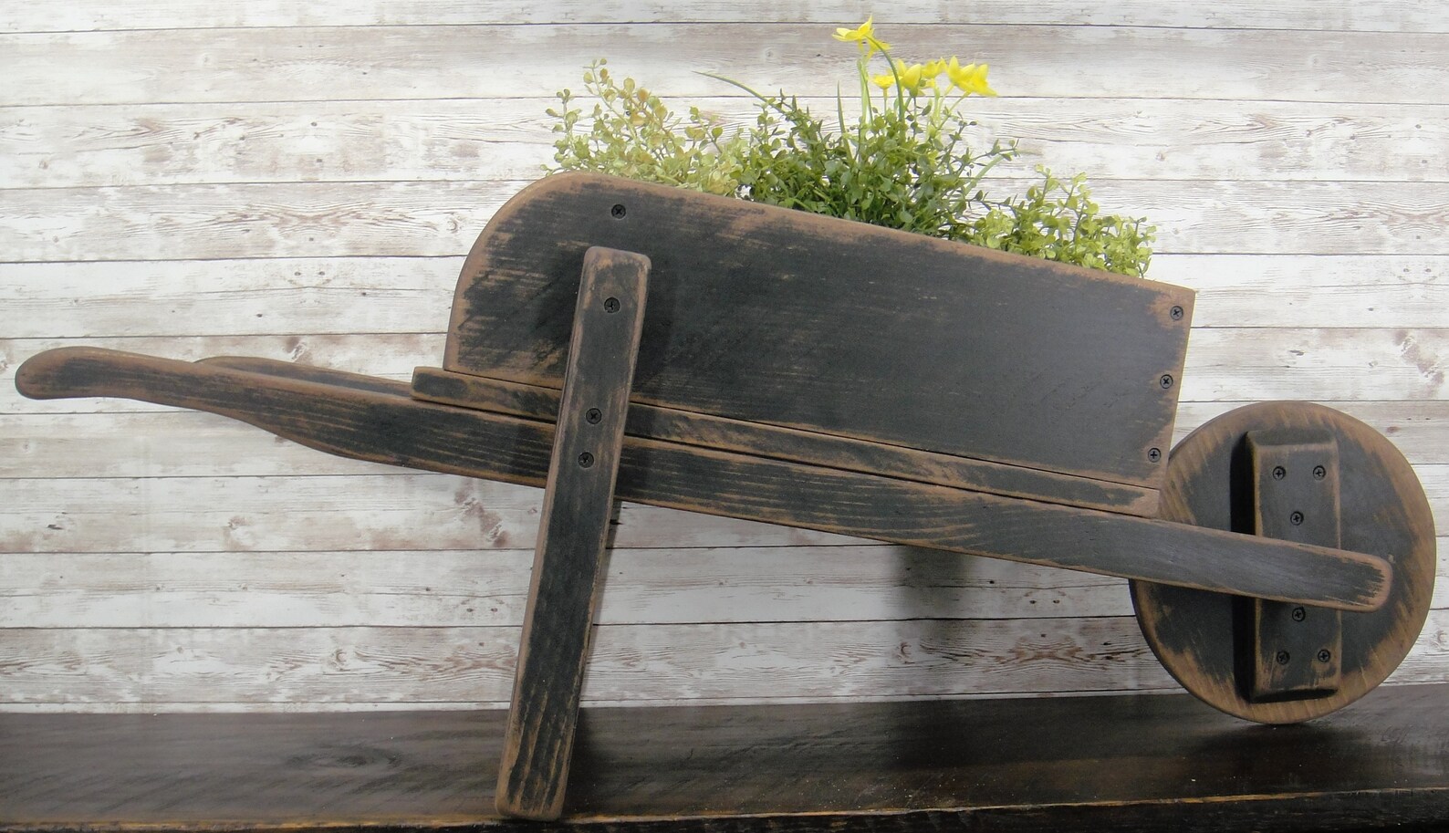 Rustic Decorative Wheelbarrow Planter | Etsy