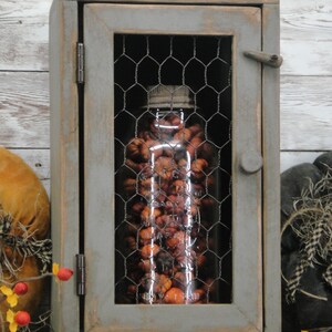Mini Rustic Chicken Wire Cupboard - Etsy