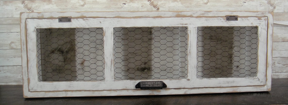 Large Rustic Farmhouse Chicken Wire Cubbie - Etsy