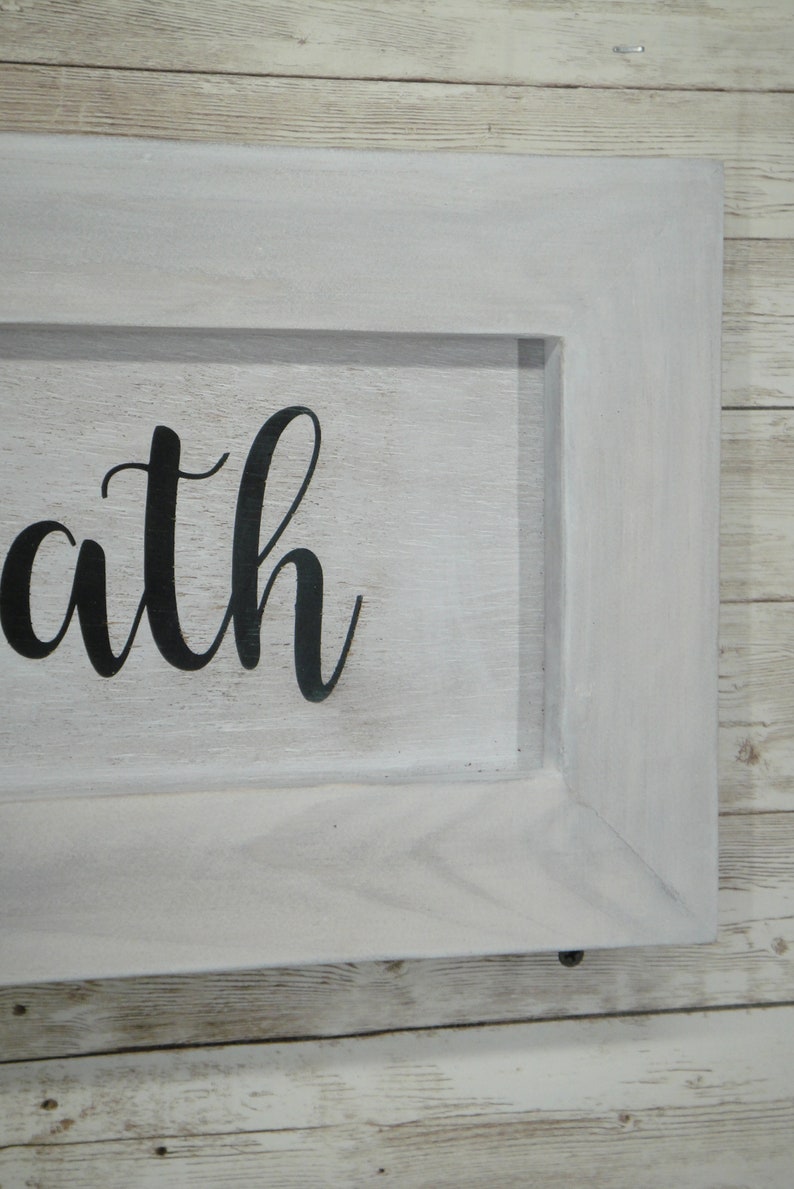 Bath Hand-Made Farmhouse Bathroom Sign | Etsy