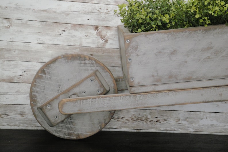 Rustic Decorative Wheelbarrow Planter | Etsy