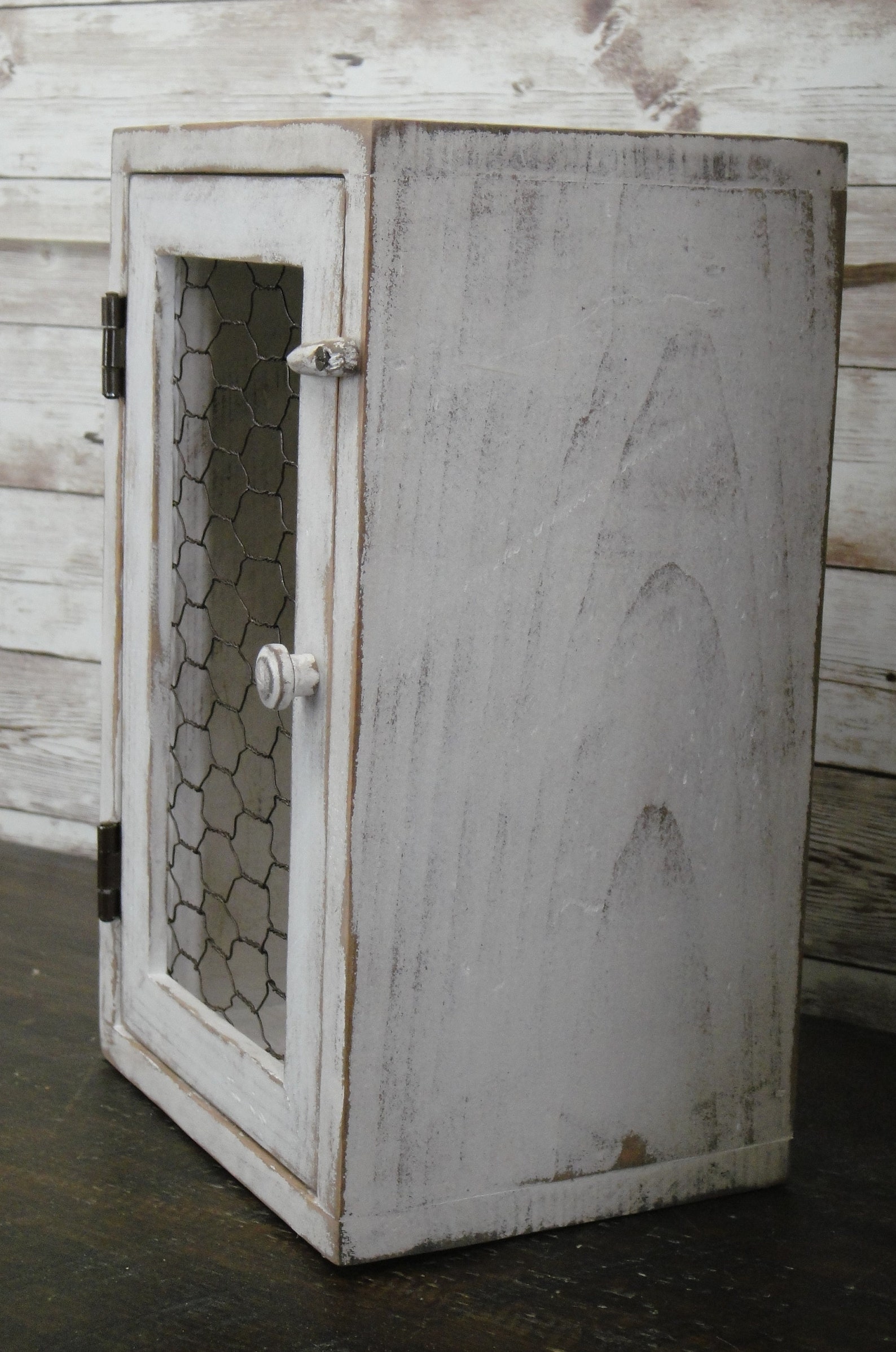 Mini Rustic Chicken Wire Cupboard - Etsy