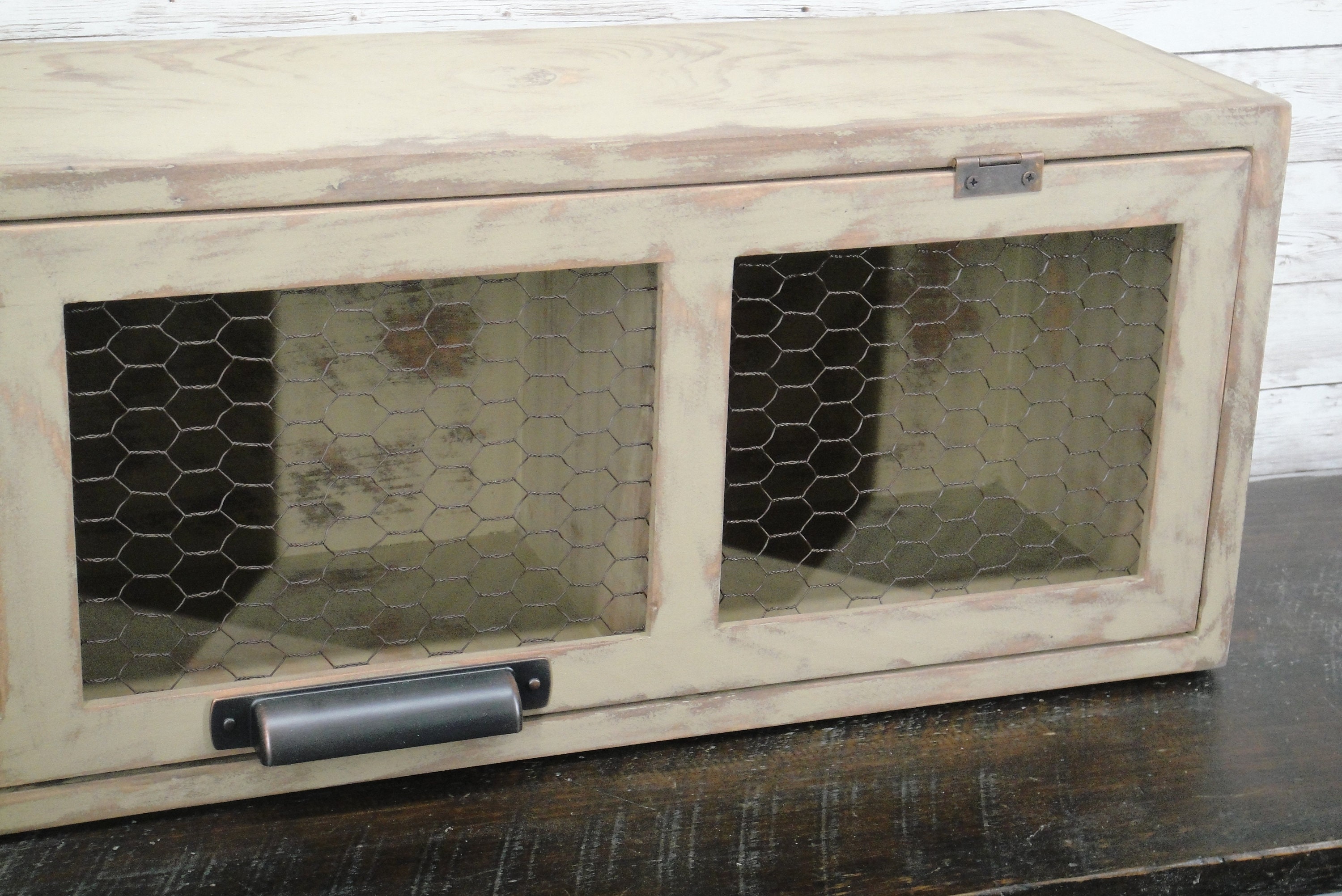 Large Rustic Farmhouse Chicken Wire Cubbie - Etsy