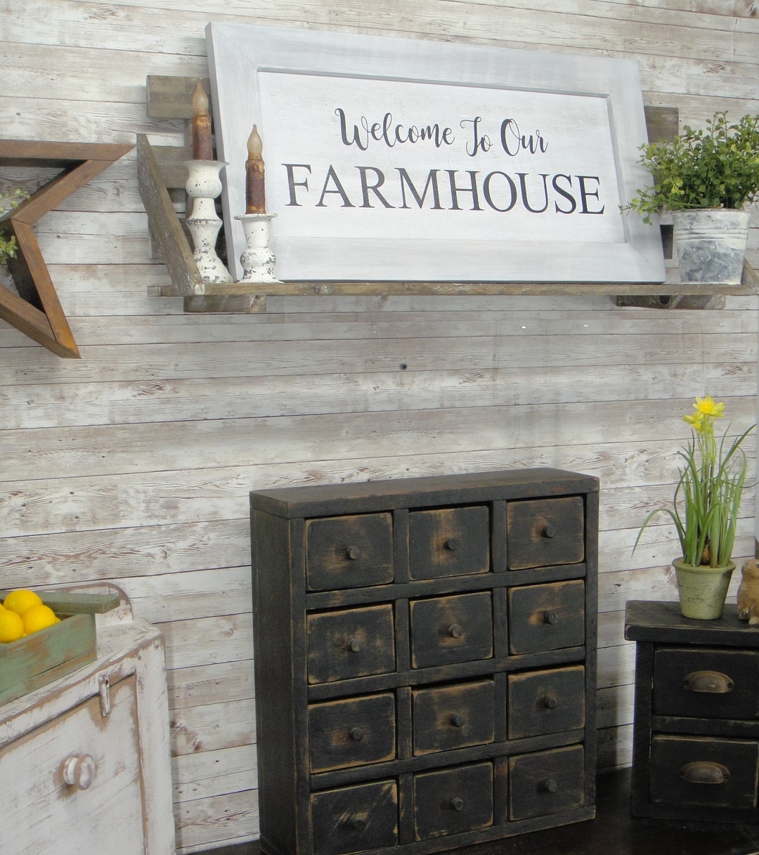 Welcome to Our Farmhouse Sign - Etsy