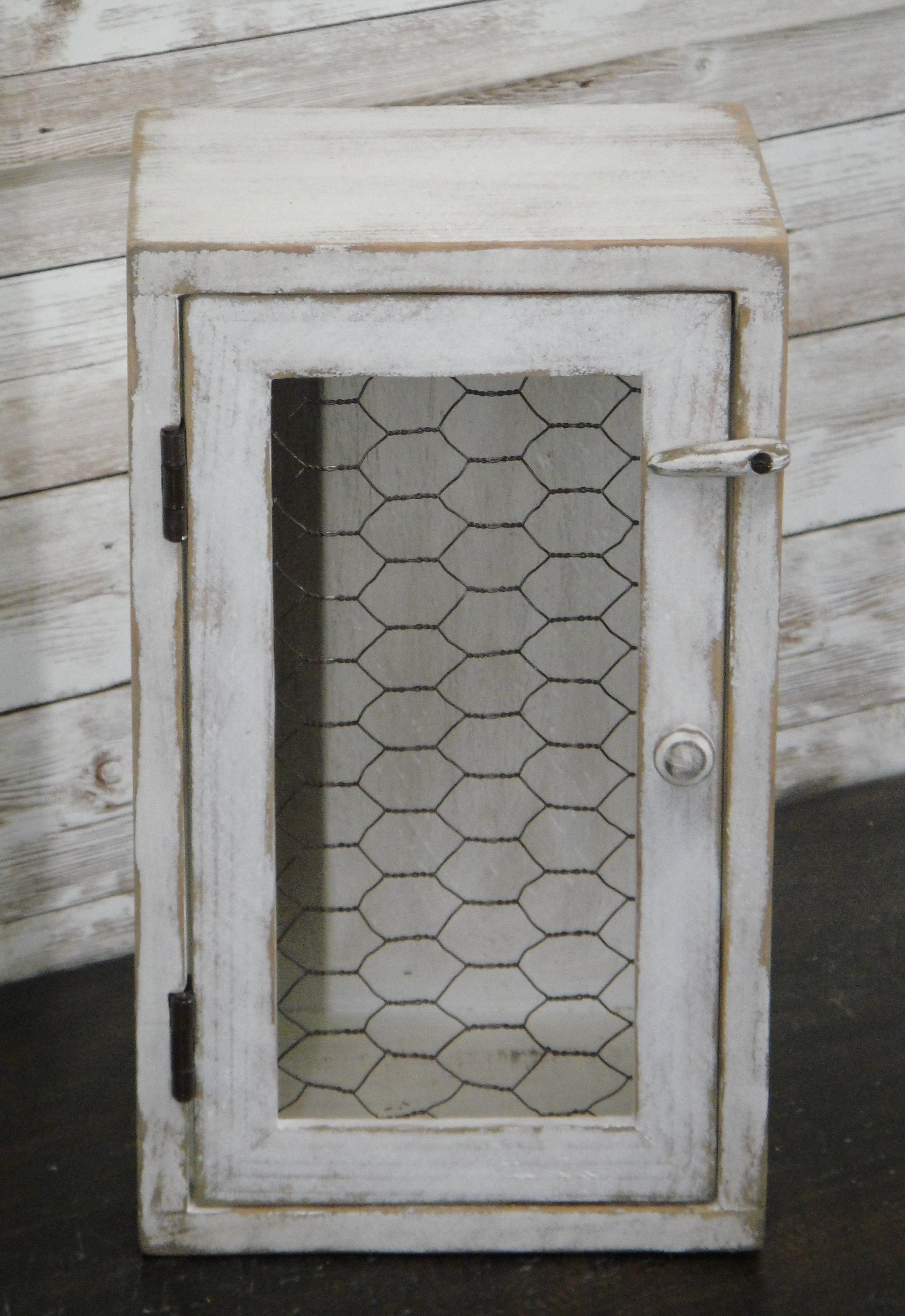 Mini Rustic Chicken Wire Cupboard | Etsy