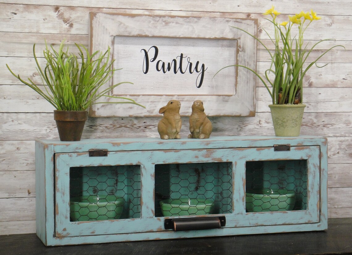 Rustic Farmhouse Chicken Wire Cubbie - Etsy
