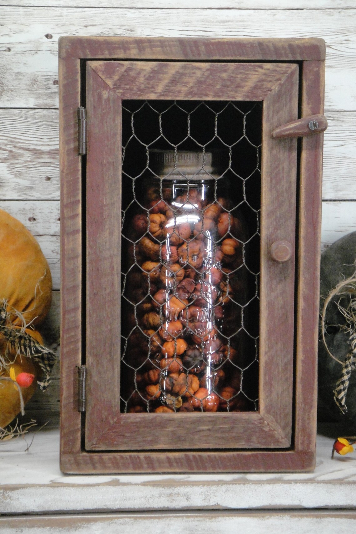 Mini Rustic Chicken Wire Cupboard | Etsy