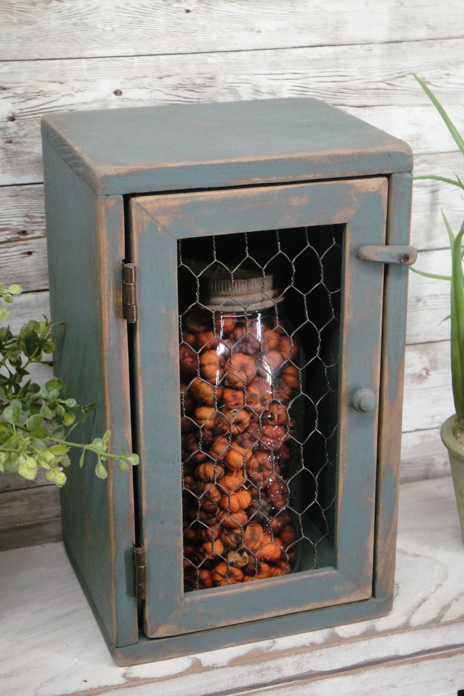Mini Rustic Chicken Wire Cupboard - Etsy