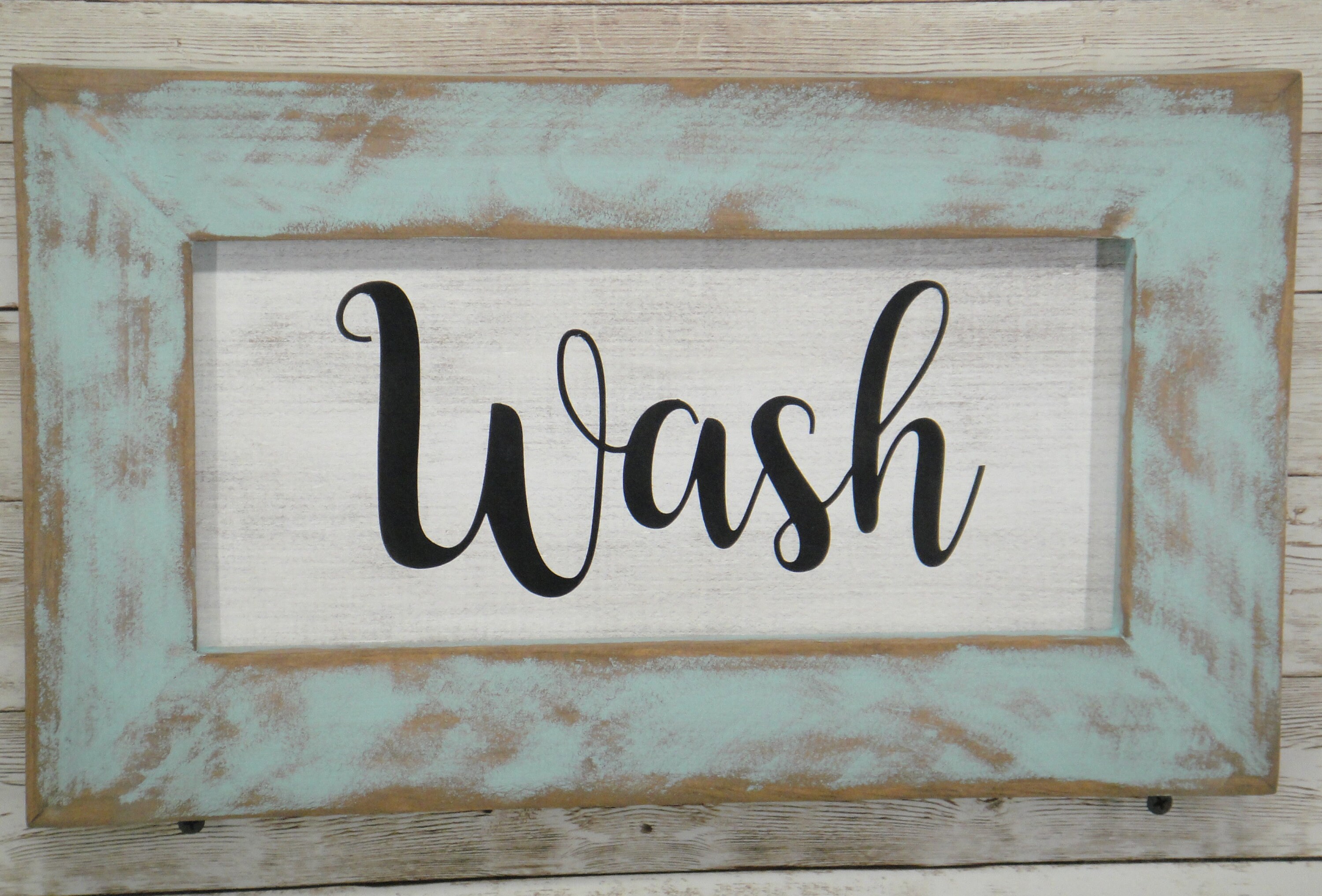 Wash Hand-made Farmhouse Bathroom Sign - Etsy