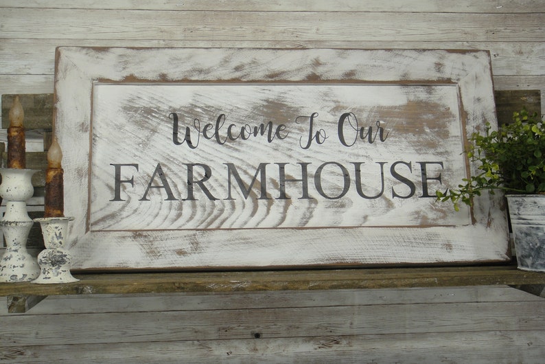 Welcome to Our Farmhouse Sign - Etsy