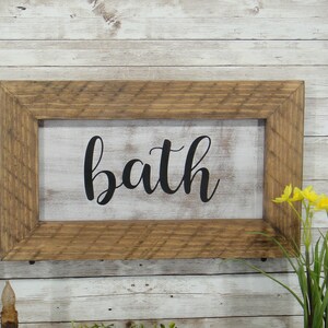 Bath Hand-made Farmhouse Bathroom Sign - Etsy