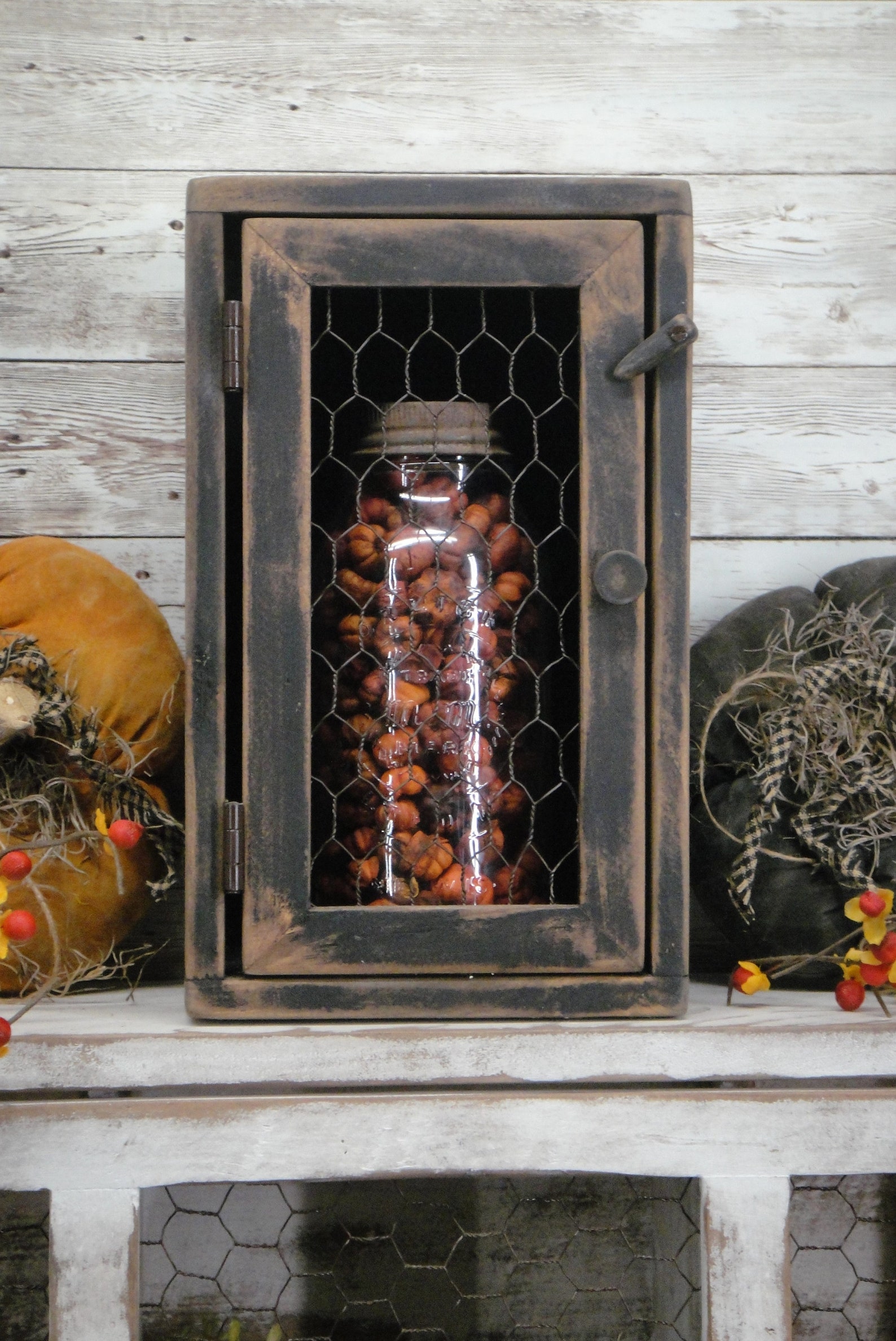 Mini Rustic Chicken Wire Cupboard | Etsy