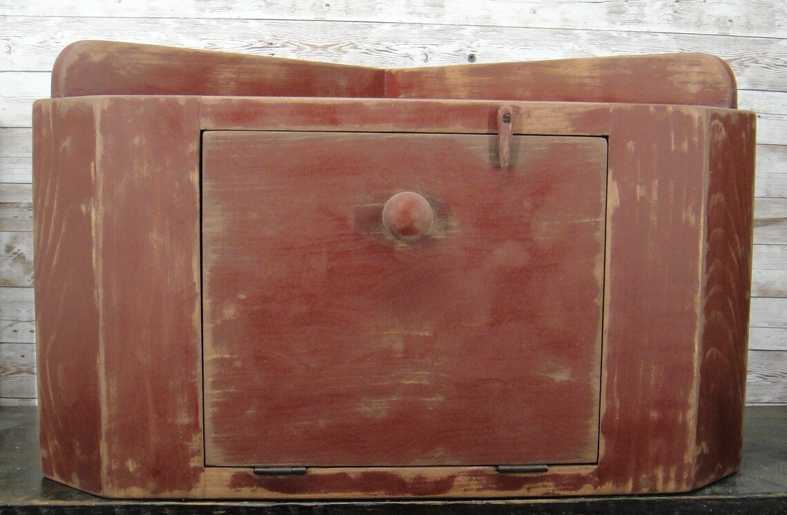 Rustic Countertop Corner Bread Box | Etsy