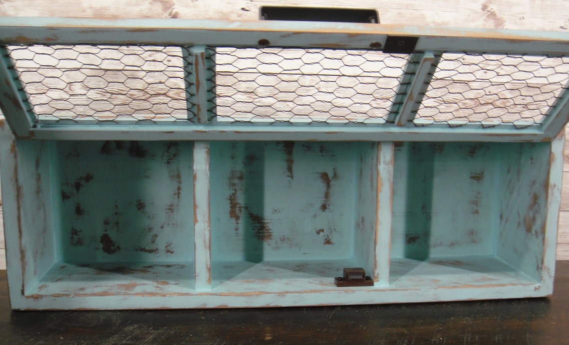 Rustic Farmhouse Chicken Wire Cubbie - Etsy