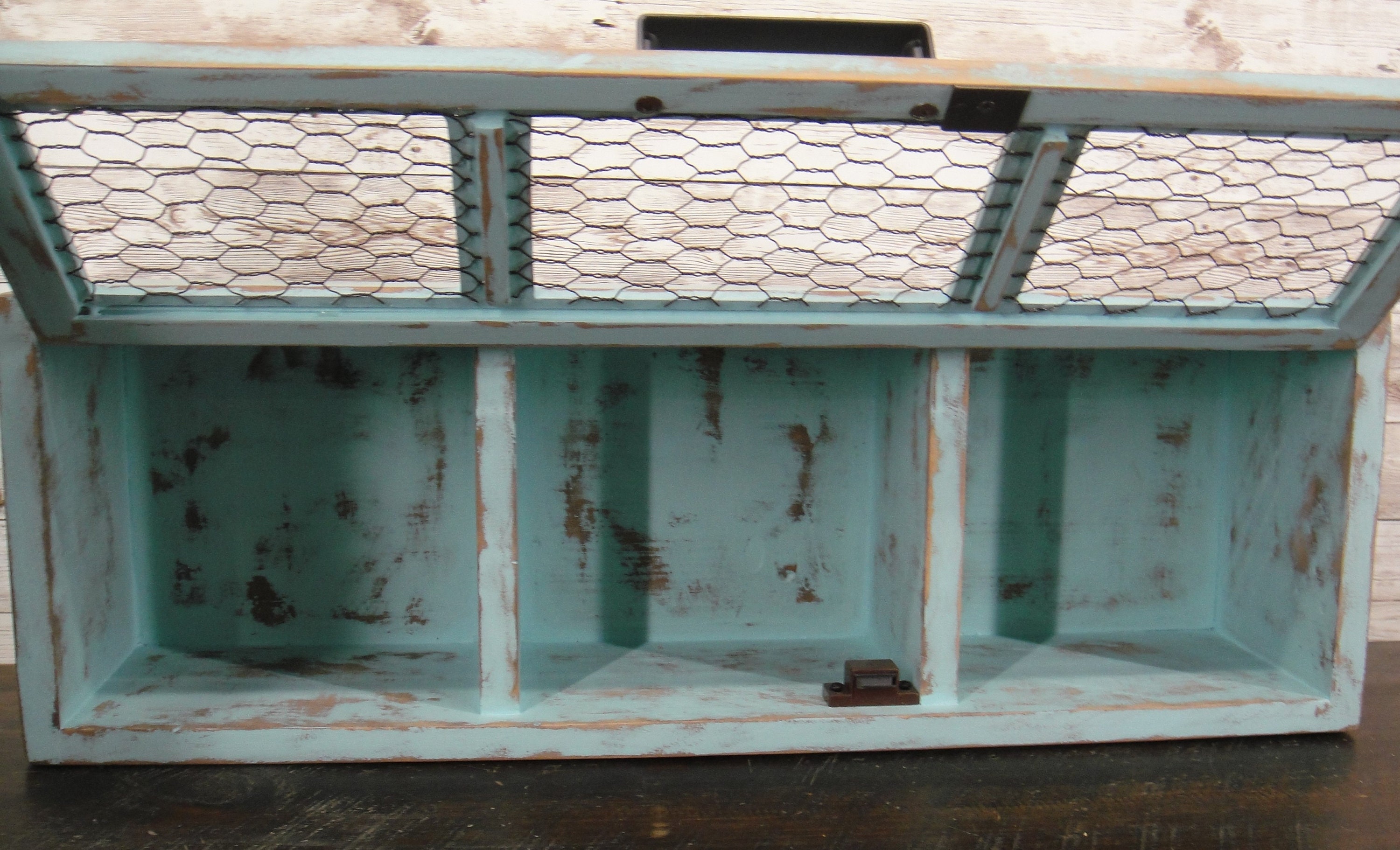 Rustic Farmhouse Chicken Wire Cubbie - Etsy