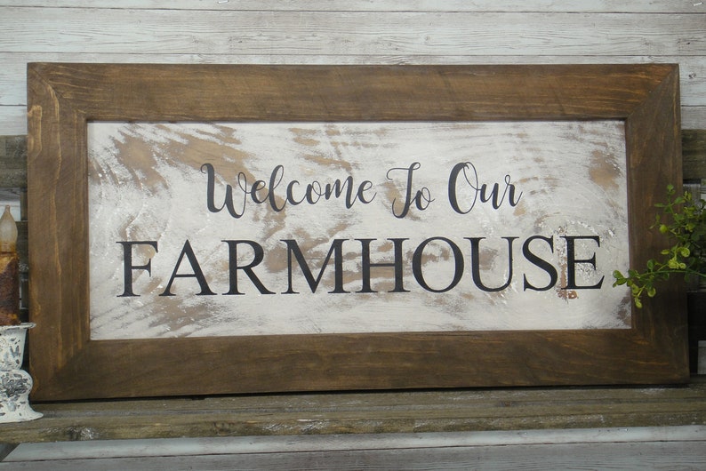 Welcome to Our Farmhouse Sign | Etsy