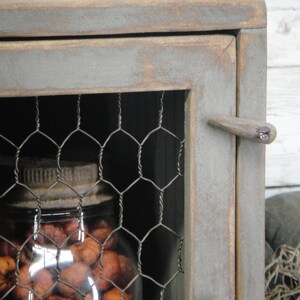 Mini Rustic Chicken Wire Cupboard - Etsy