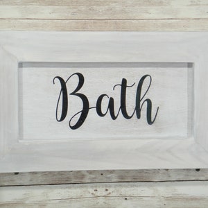 Bath Hand-made Farmhouse Bathroom Sign - Etsy