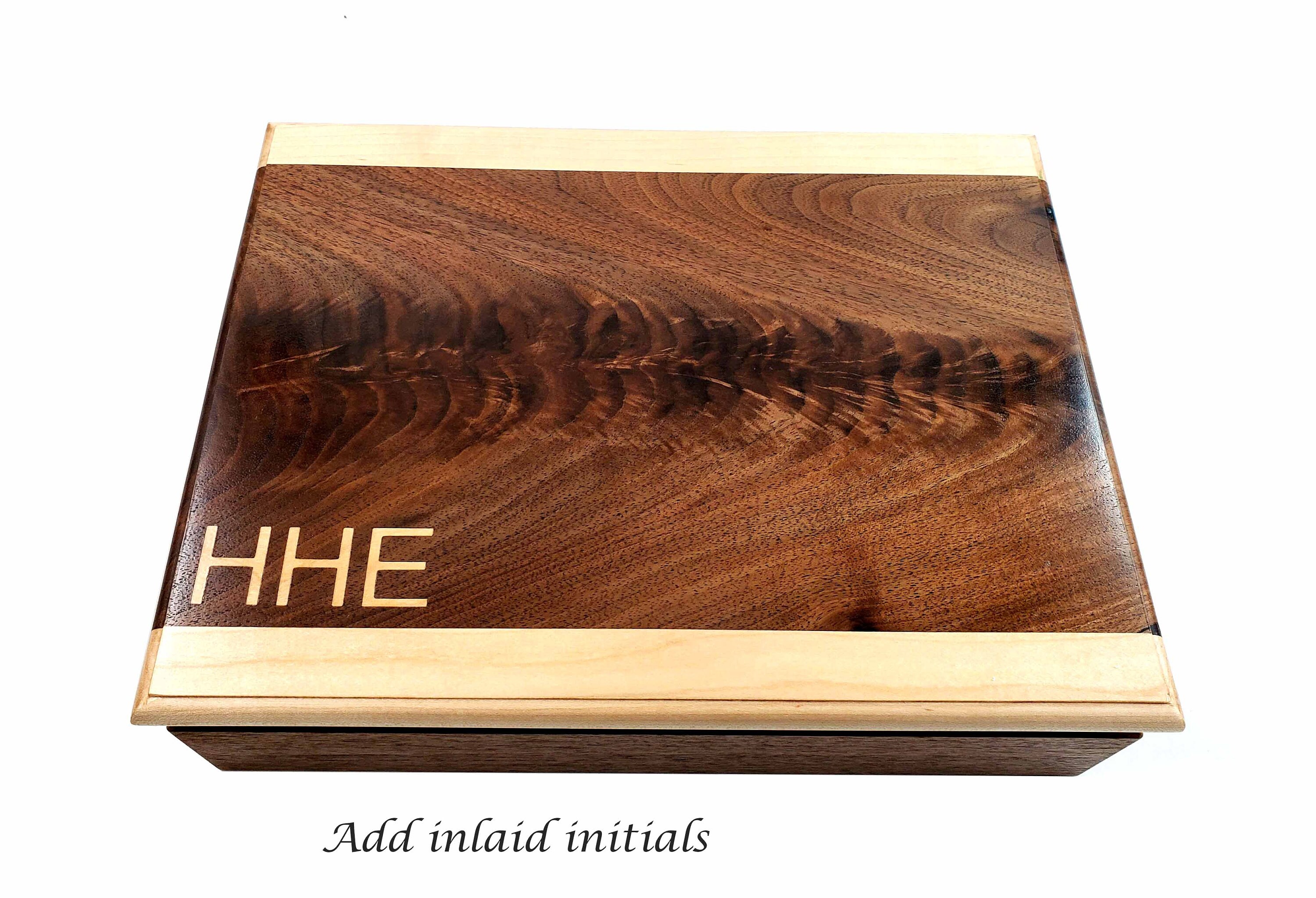 Beautiful Mahogany Jewelry Keepsake Box Handmade w/ velvet | Etsy