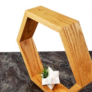 Set of 3 Hexagon Shadow Boxes Made From Oak - Etsy