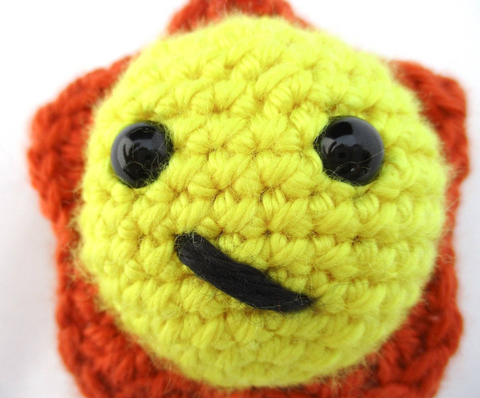Yellow Sun Charm Crochet Keychain Amigurumi Sun, Zipper Pull, Sun Thing ...