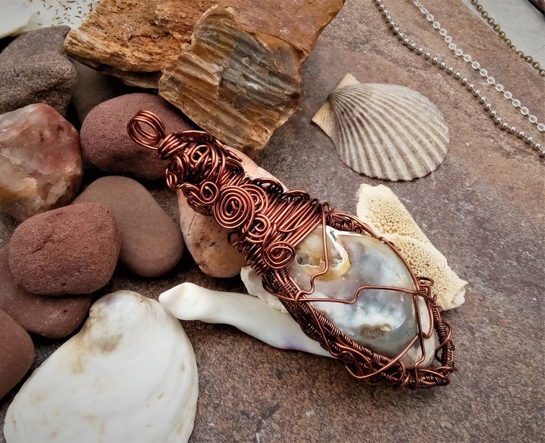 Crystallized Gastropod Shell Fossil Wire Wrapped | Etsy