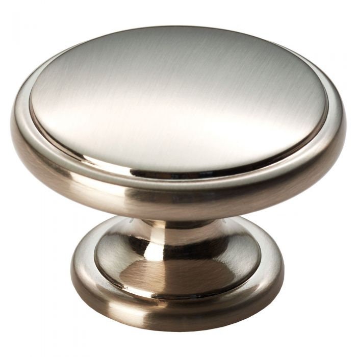 Satin Nickel Finish Drawer Cabinet Knob Handle, 38mm Diameter, Cupboard Door Knob or Dresser ...