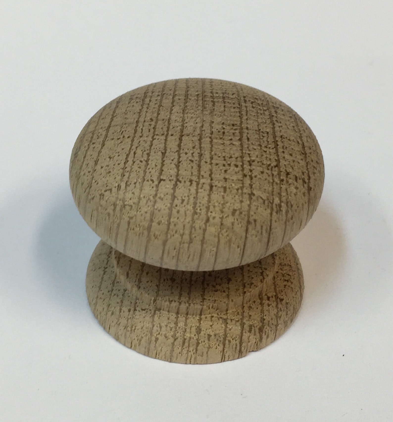 Oak Unfinished Wooden Drawer Knob Handle - Drawer Knob 34mm Diameter ...