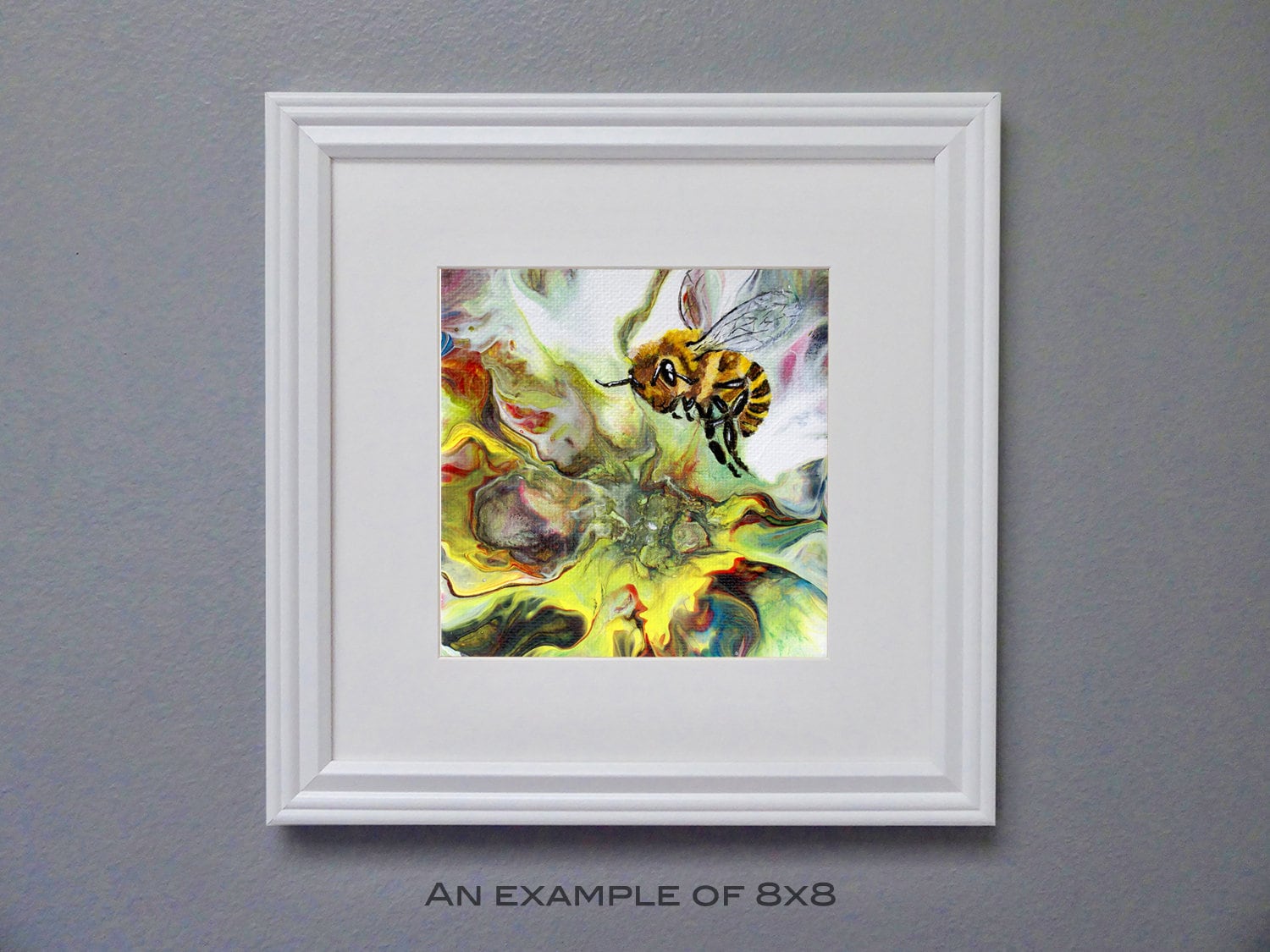 Abstract With Bee Painting Fine Art Prints Giclee Prints Wall Decor ...
