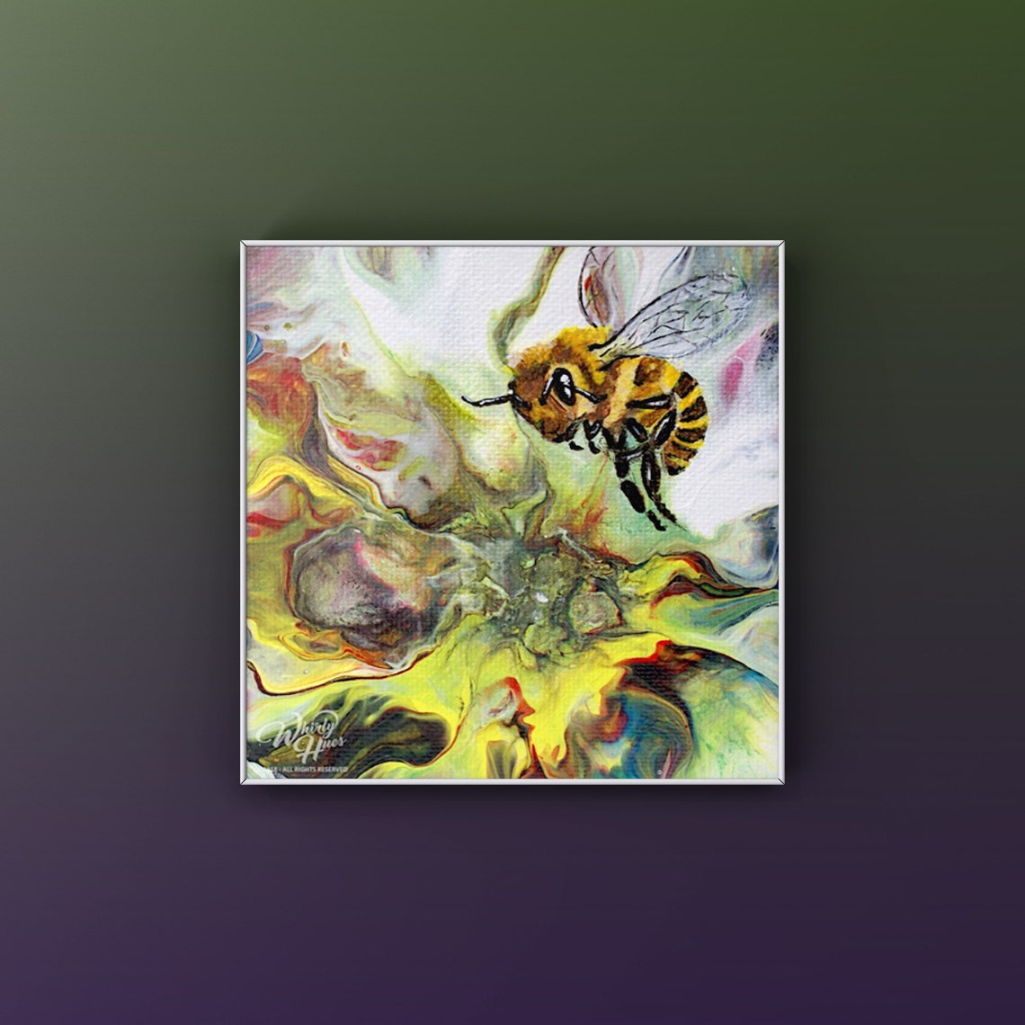 Abstract With Bee Painting Fine Art Prints Giclee Prints Wall Decor ...